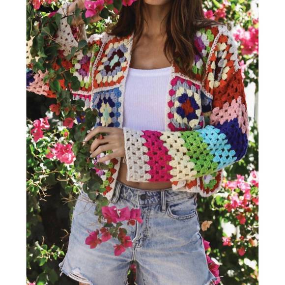 Elan | Sweaters | New Elan Hannah Crochet Sweater Cardigan In Black ...